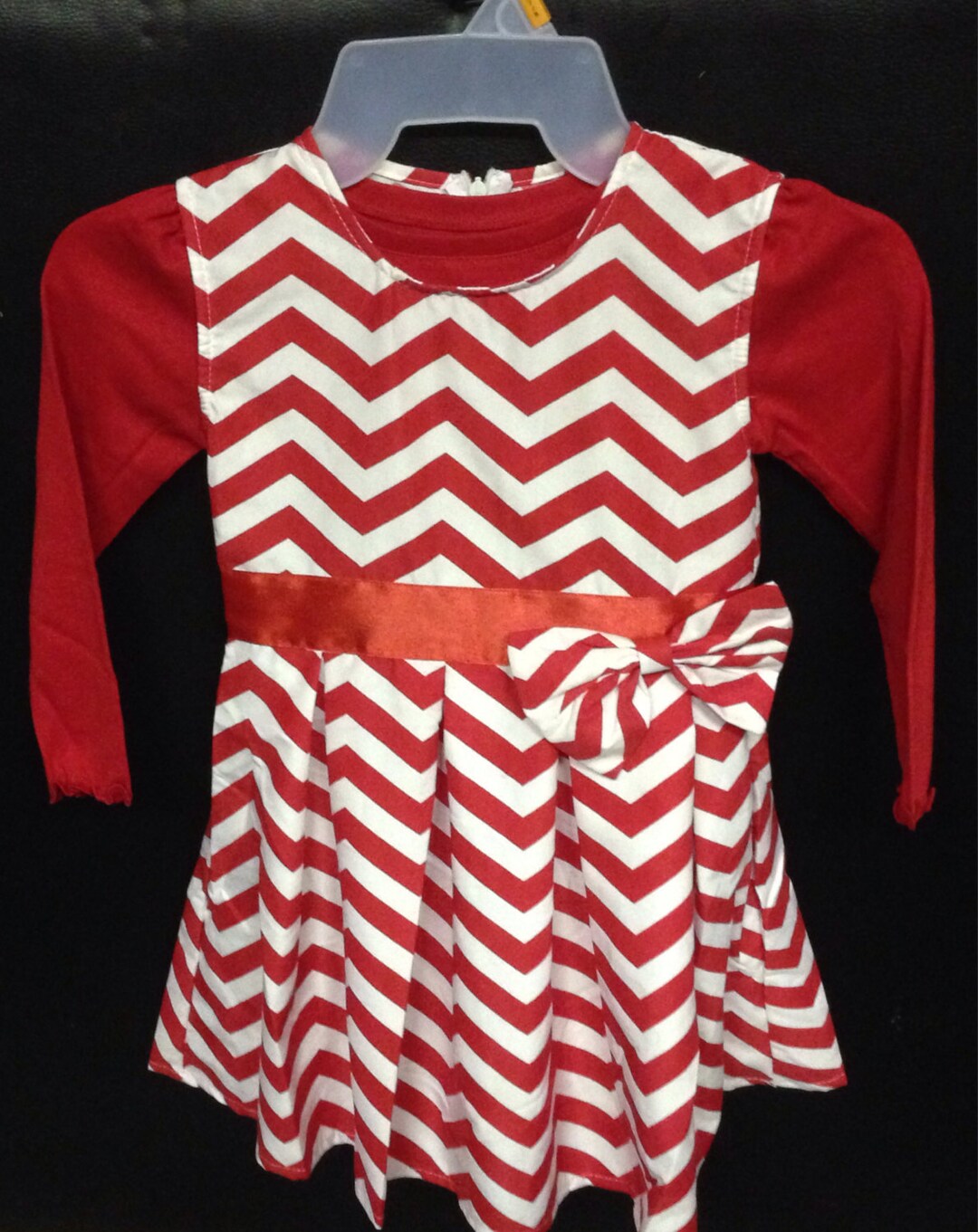 Girls Valentine's Day Dress, Girls Chevron Valentine Dress, Girls Red ...