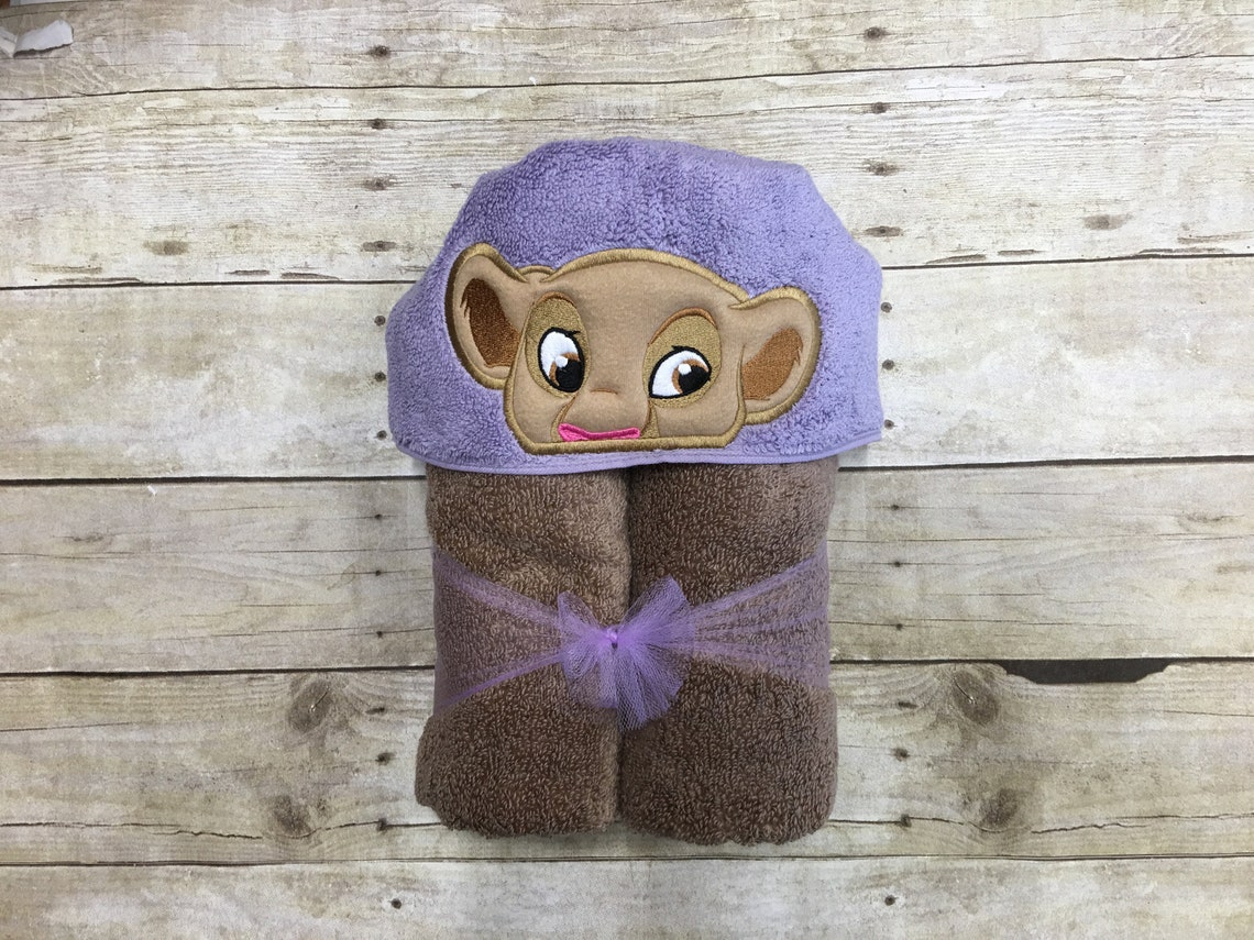 Girl Lion Hooded Towel/ Lion Cub Hooded Towel/ Boy Lion Hooded Towel ...