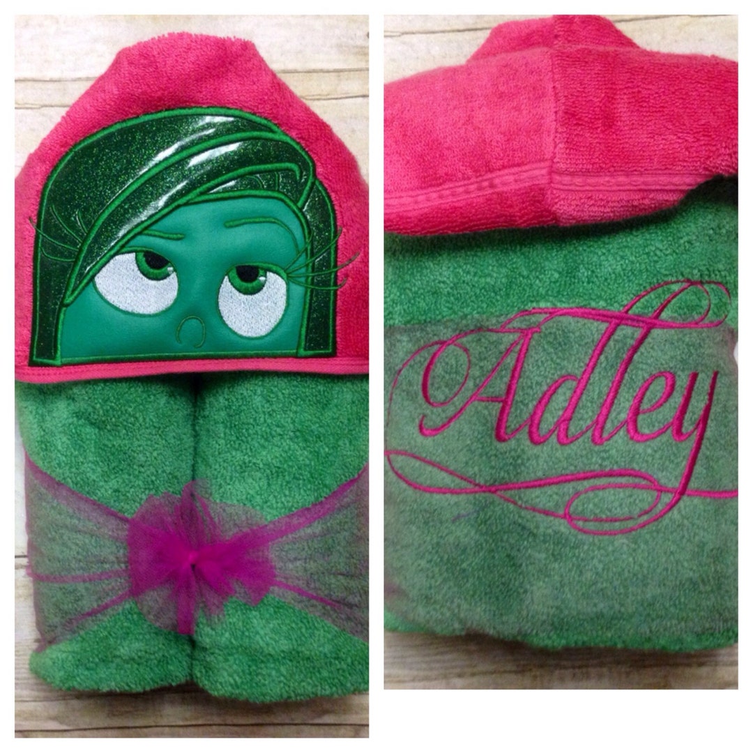 Feelings disgust Hooded Towel/ Inside Out Inspired Hooded Towel/disgust ...