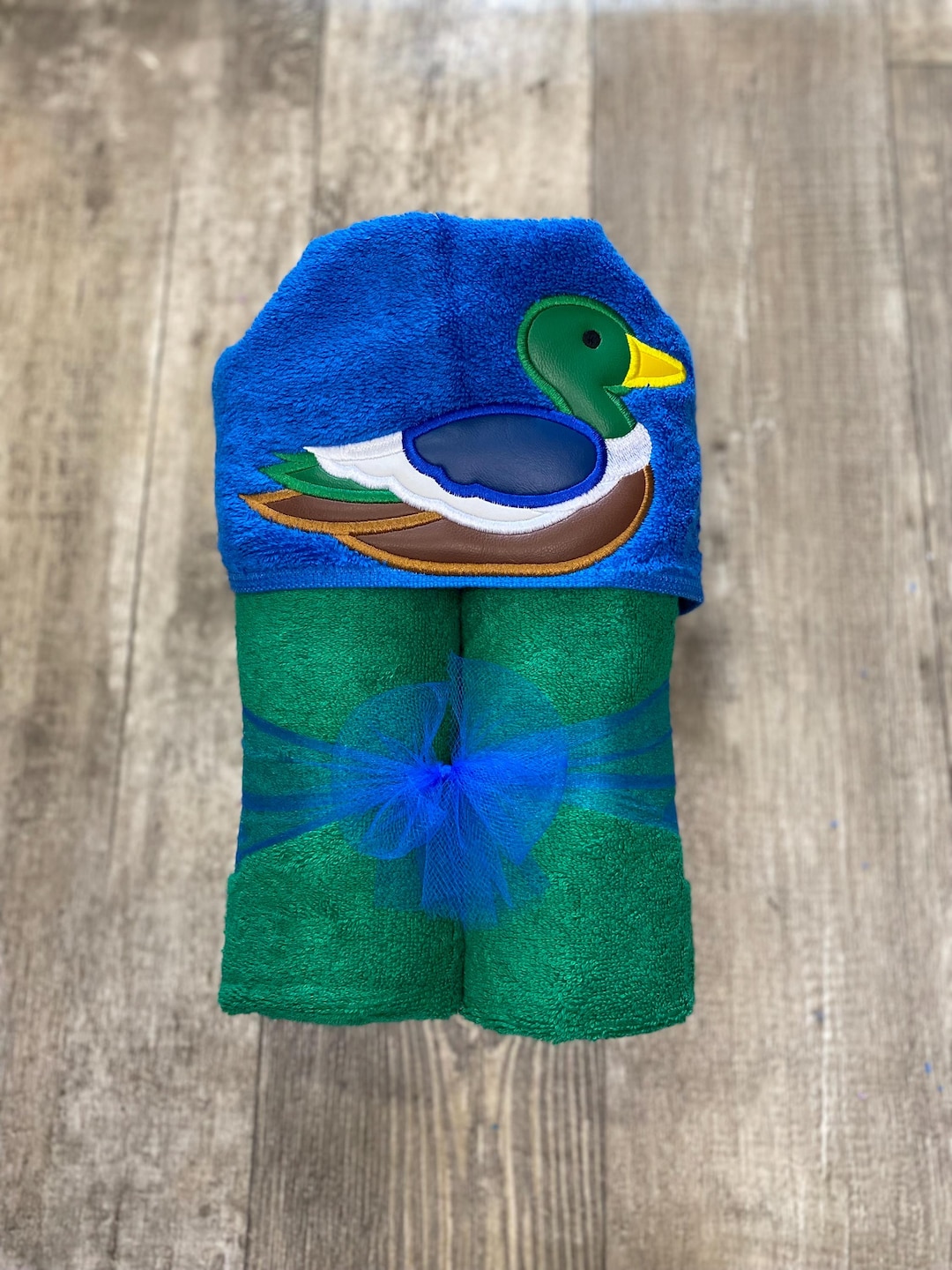 Mallard Duck Hooded Bath Towel- Baby Shower Gift, Duck Bath Towel for ...