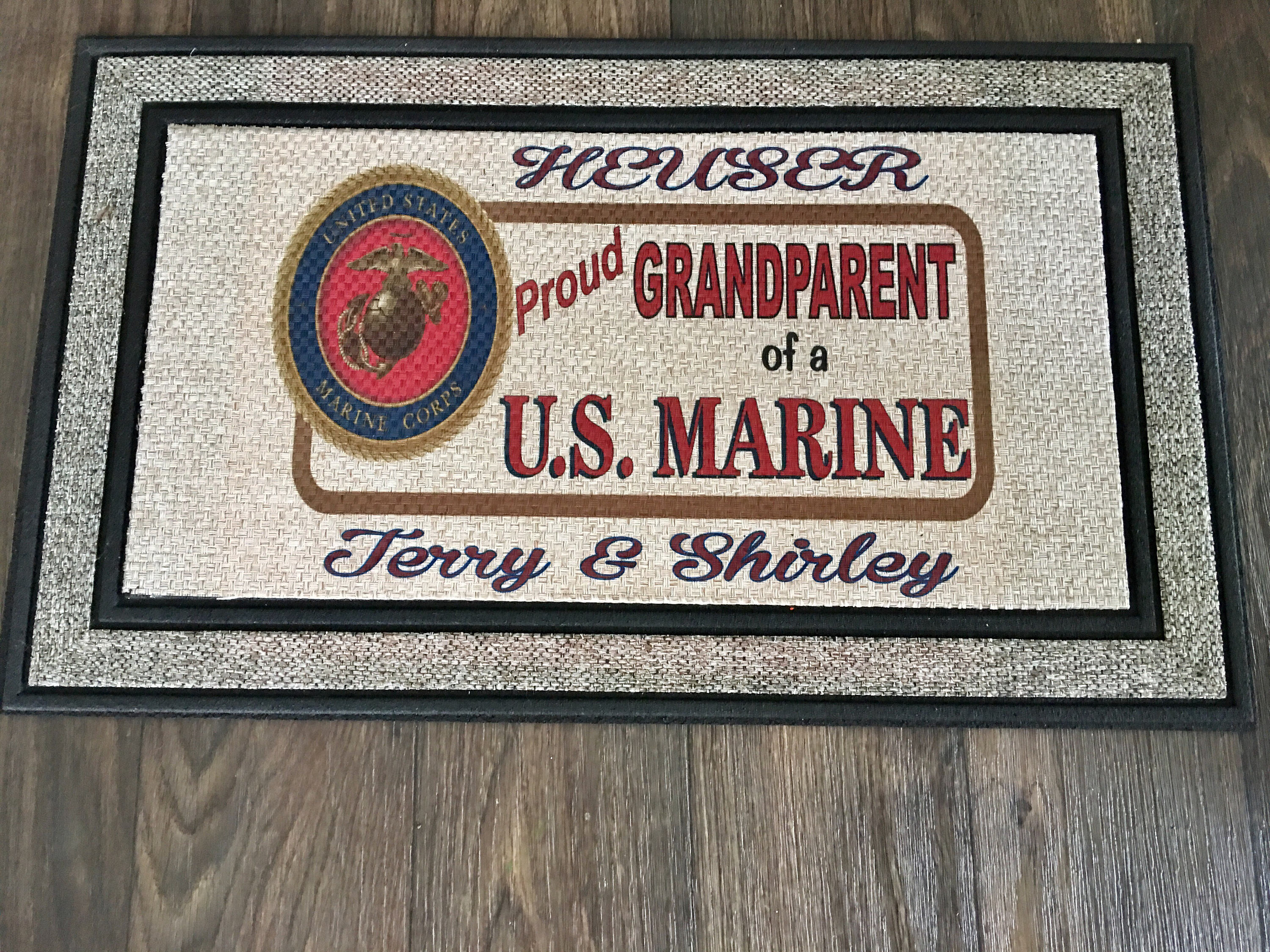 Firefighter Rug/ Firefighter Gift Personalized Door Mat/ Firefighter ...