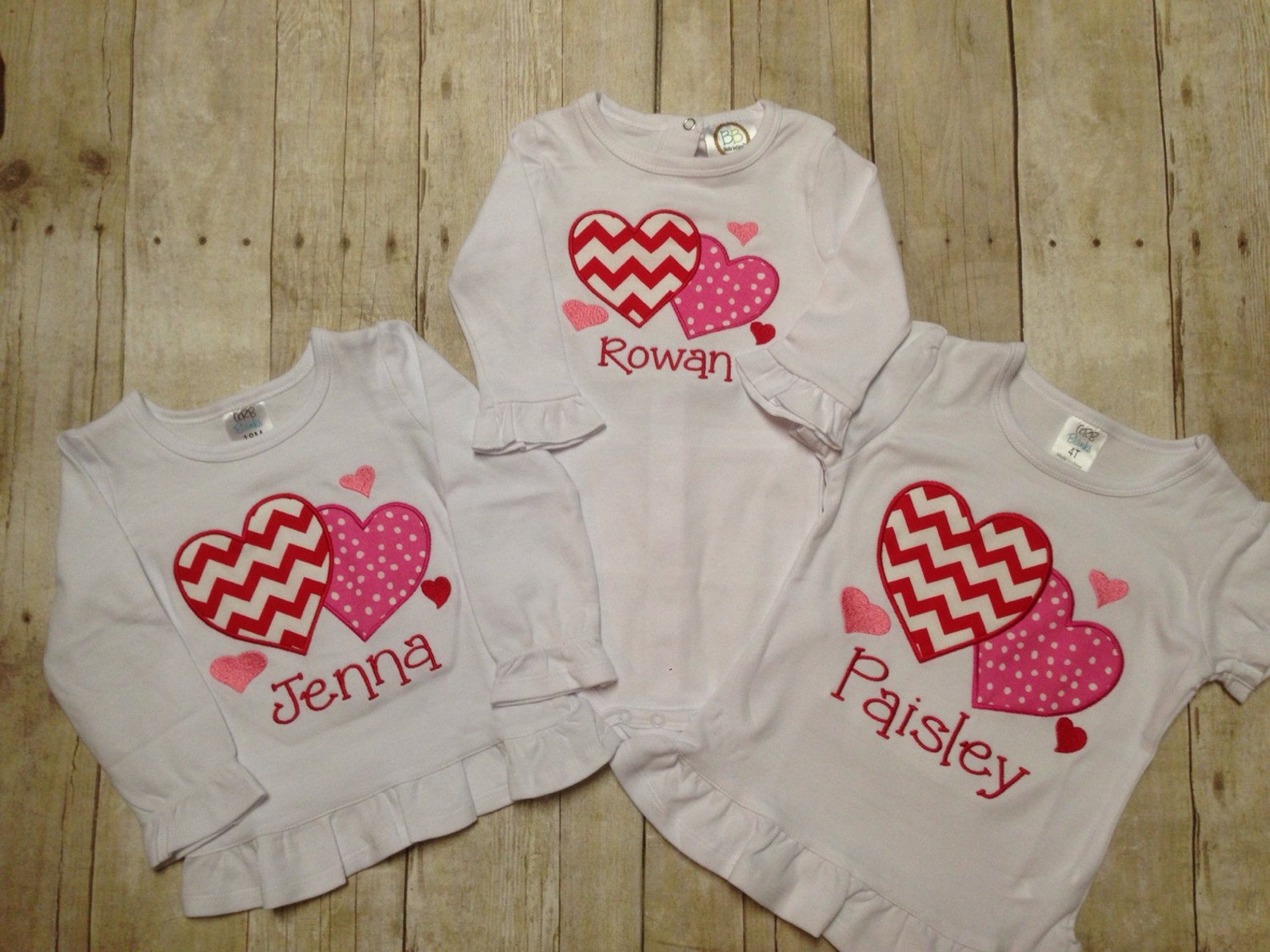 Personalized Girls Valentine's Day Heart Shirt/ - Etsy