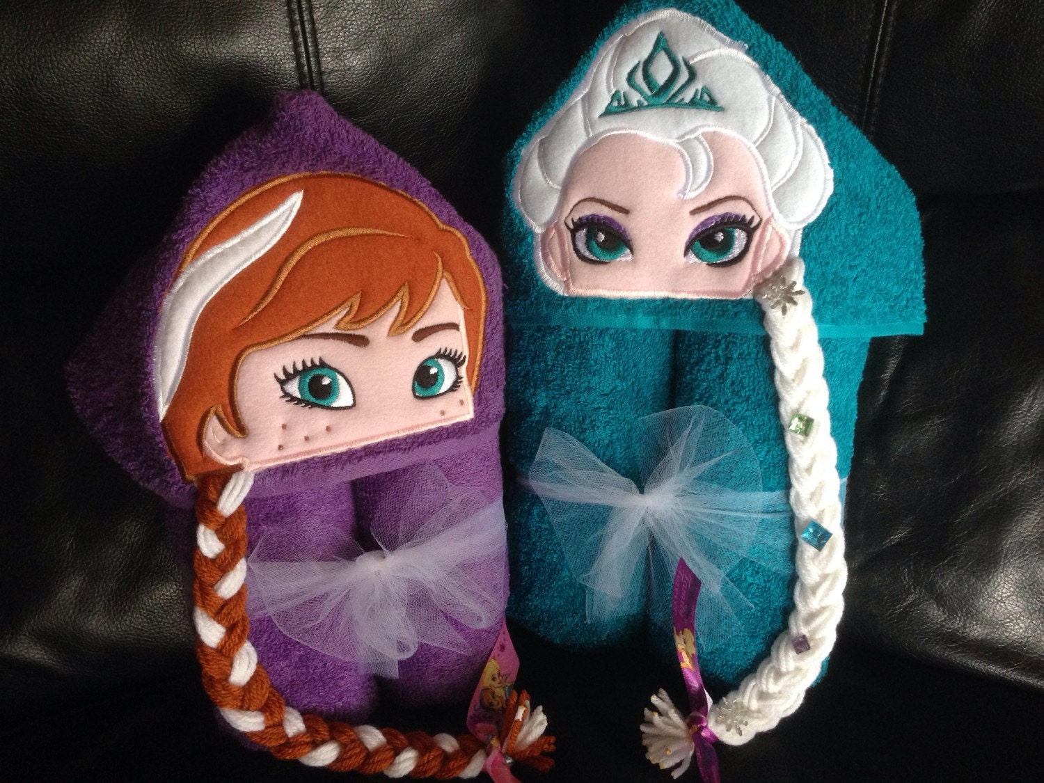 Personalized Elsa & Anna Inspired Hooded Towel/ Frozen Towel/ Disney ...