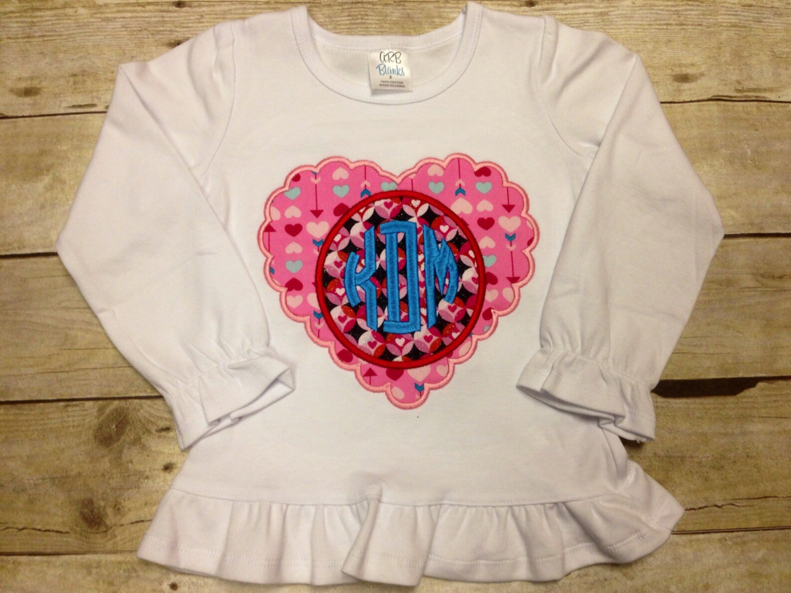 Personalized Girls Valentine's Day Heart Shirt/ Girls Heart Shirt ...