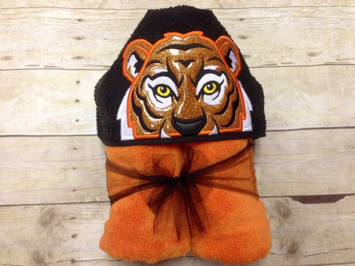 Gold Tiger Hooded Towel/ Yellow Tiger Hooded Towel/ Kids - Etsy