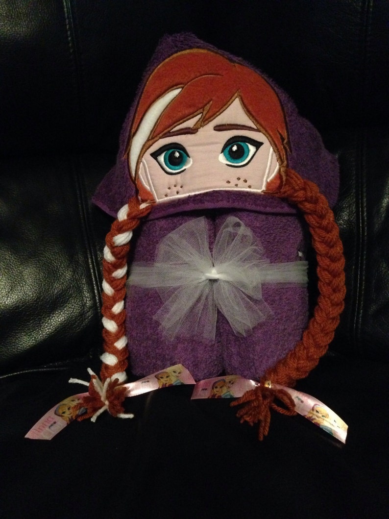 Personalized Anna Inspired Hooded Towel/ Frozen Towel/ Disney - Etsy