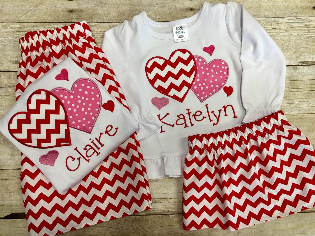 Girls Valentines Day Outfit/ Valentines Outfit/ Girls Red Valentine ...