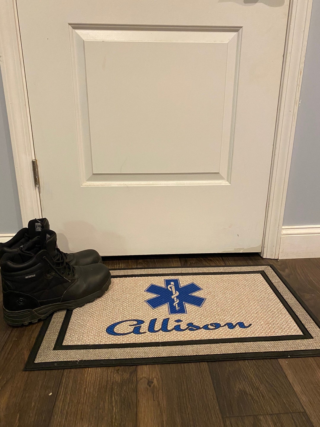 EMS Fire Rescue Door Mat/ EMT Firefighter Doormat/ EMS Emt Gifts / Ems ...