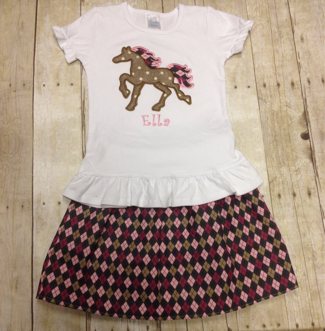 Personalized Girls Horse Shirt/ Horse Birthday Shirt/ Pony Shirt ...