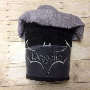 Block Bat Superhero Hooded Towel/ Block Superhero Hooded Towel/ Night ...