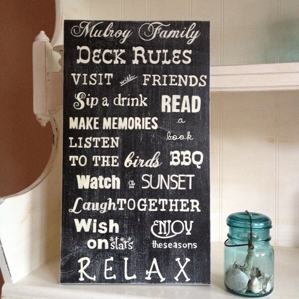 Porch Rules Sign - Etsy