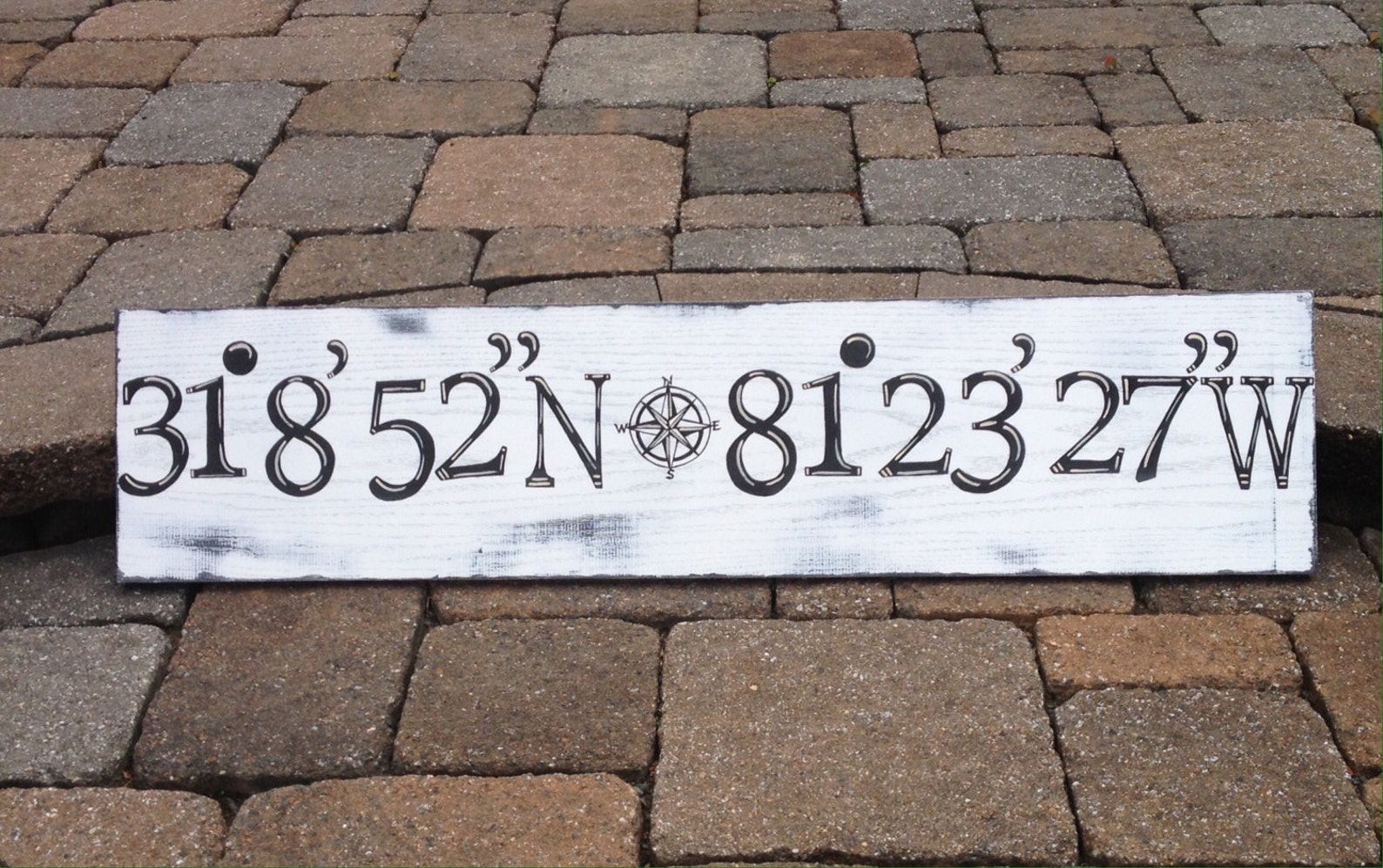 Latitude and Longitude Wood Sign Nautical Coordinates Wood - Etsy