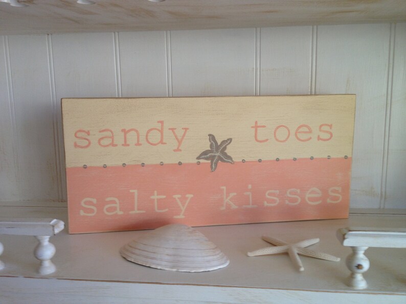 Sandy Toes Salty Kisses Wood Sign Sandy Toes Salty Kisses - Etsy