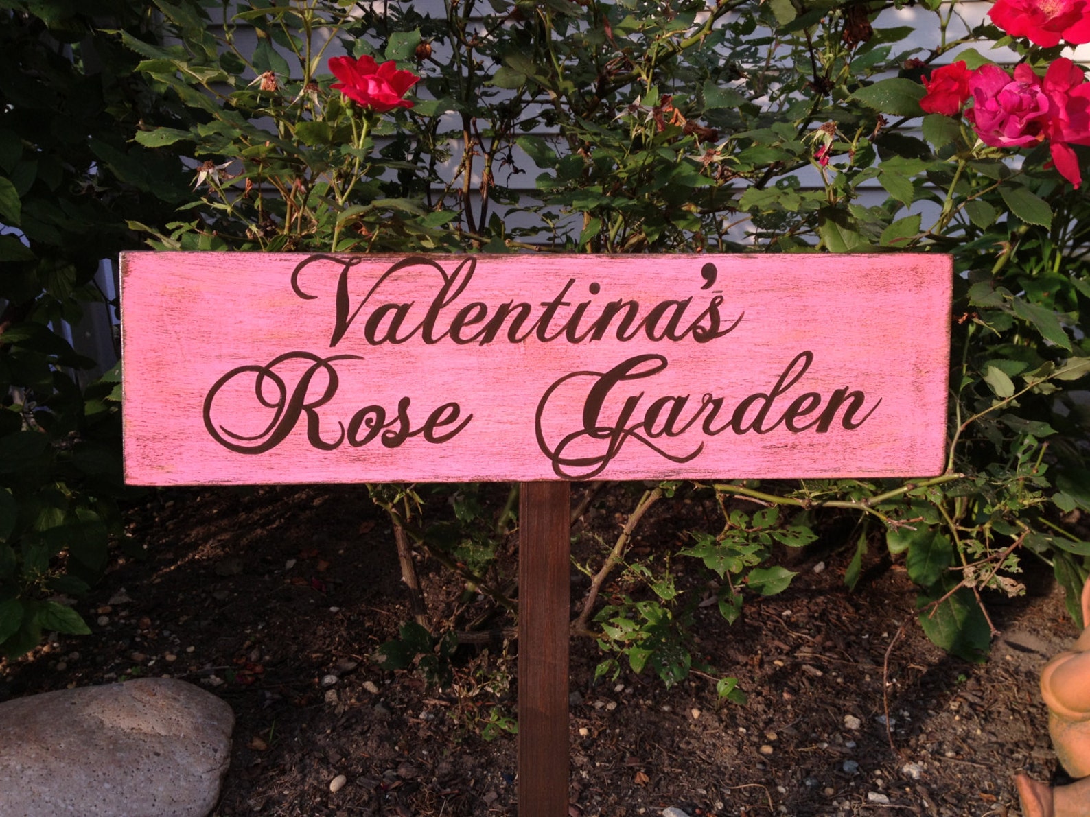Garden Sign Rose Garden Sign Custom Garden Sign | Etsy
