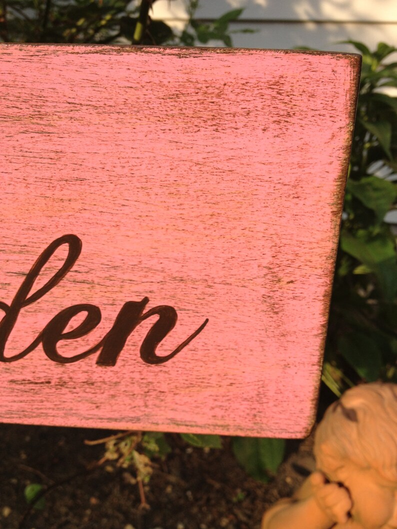 Garden Sign Rose Garden Sign Custom Garden Sign - Etsy