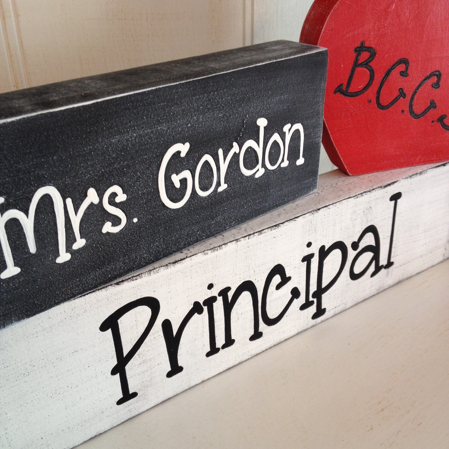 Personalized Teacher Gift SEPARATE BLOCKS Teacher Desk Name - Etsy