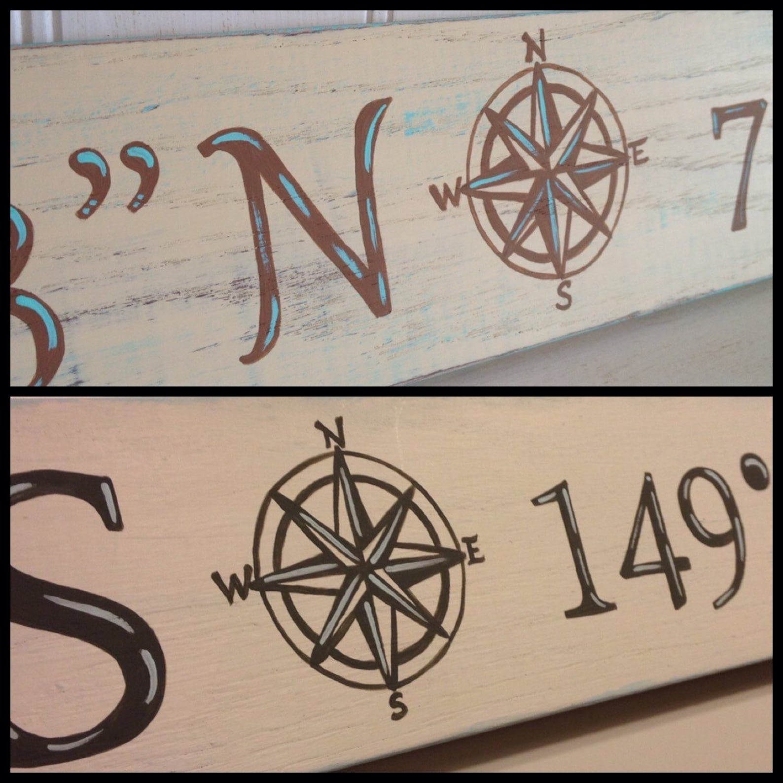 Latitude and Longitude Wood Sign Nautical Coordinates Wood - Etsy