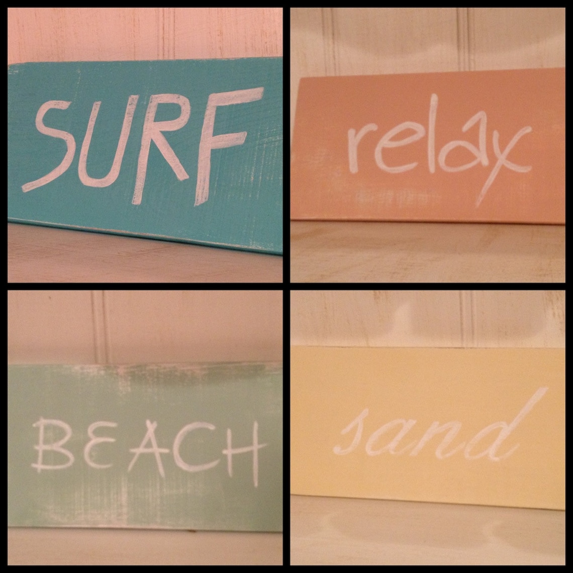 Beach Surf Sand Relax Signs Beach Signs on Pine Wood - Etsy