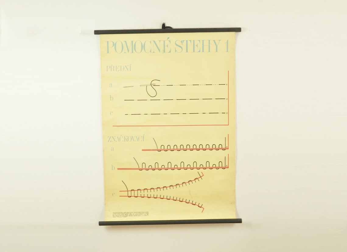 Stitches School Chart Pull Down Chart School Pull Down - Etsy