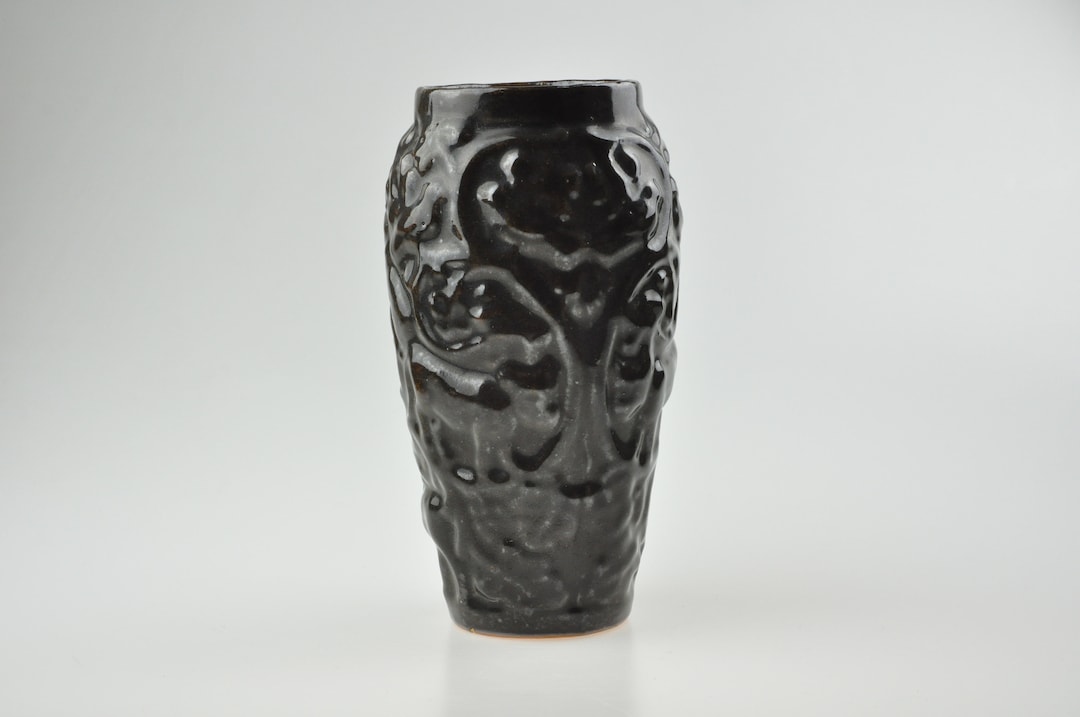 Vintage Brown Ceramic Vase, Porcelain Vase, Pottery Vase, Retro Vase ...