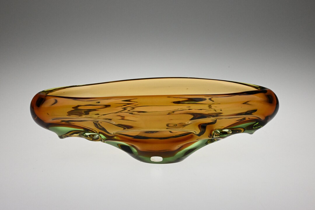 Jan Beranek Skrdlovice Glass Jardiniere Bowl, Glass Bowl, Art Glass ...