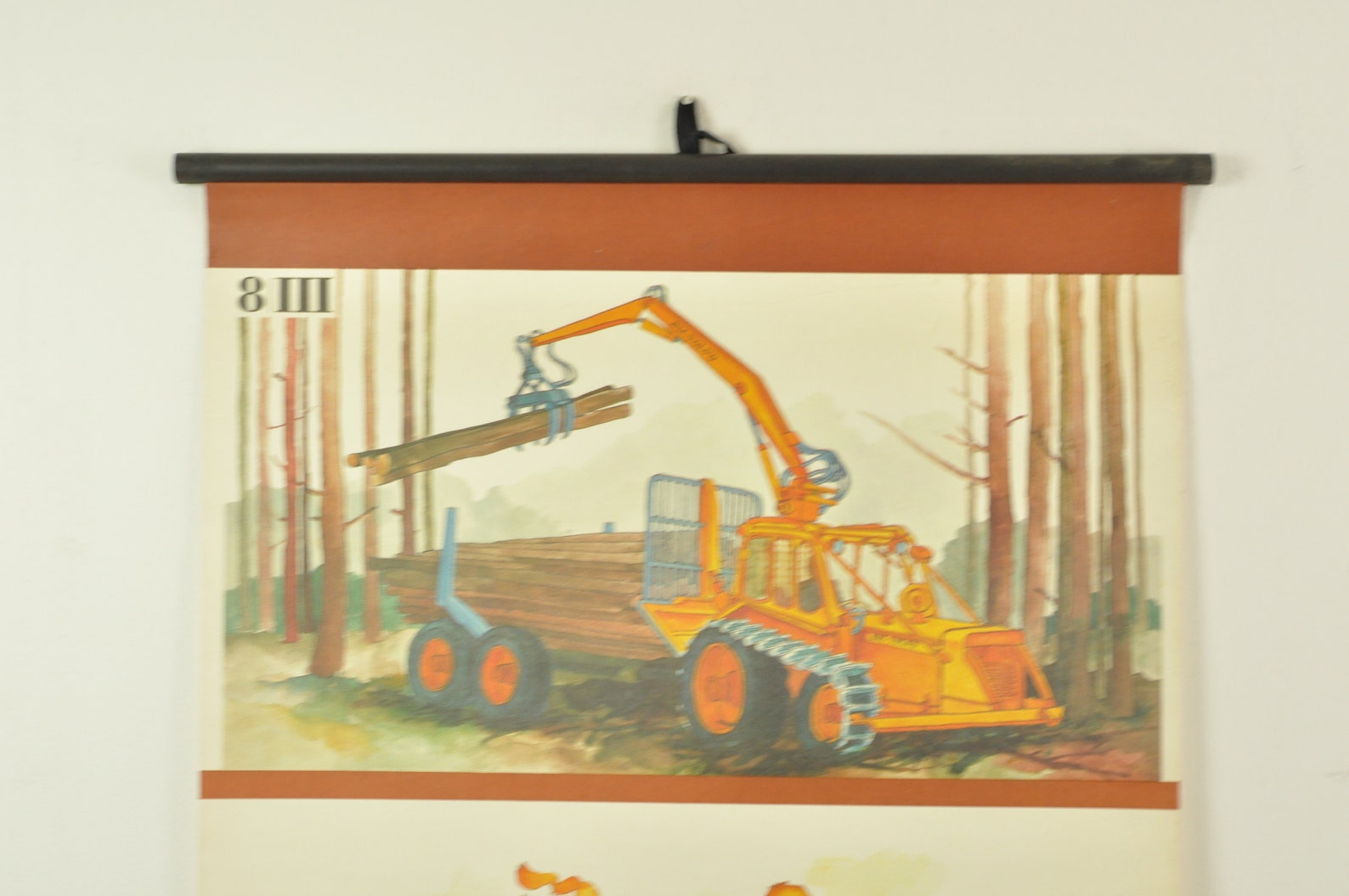 School Chart, Pull Down Chart, School Pull Down Chart, Vintage School ...