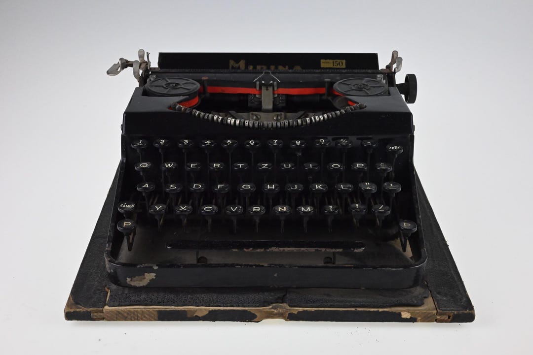 1940s Mirina Typewriter, Portable Typewriter, Antique Typewriter ...