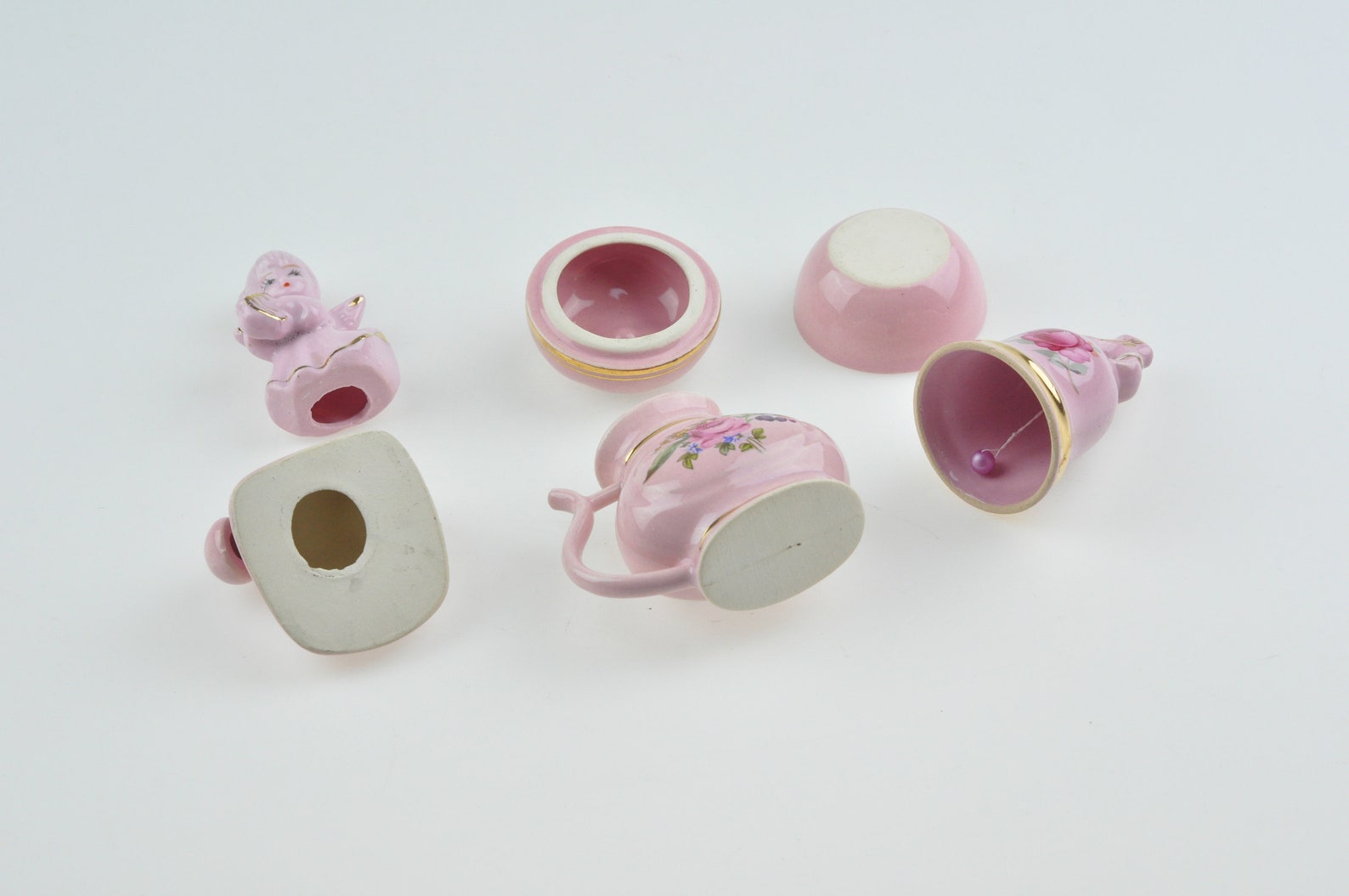 Collection of Pink Porcelain Miniatures Pink Porcelain Set - Etsy