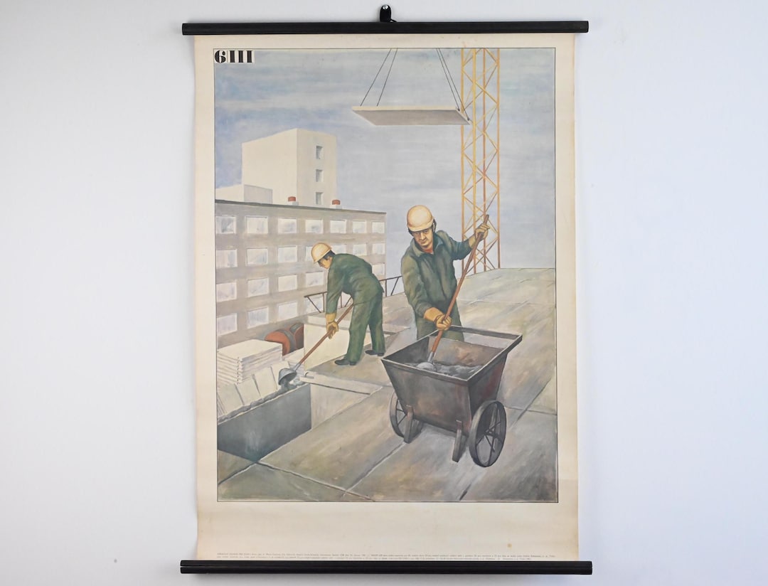 Educational Wall Chart, Vintage School Chart, Pull Down Chart, School ...