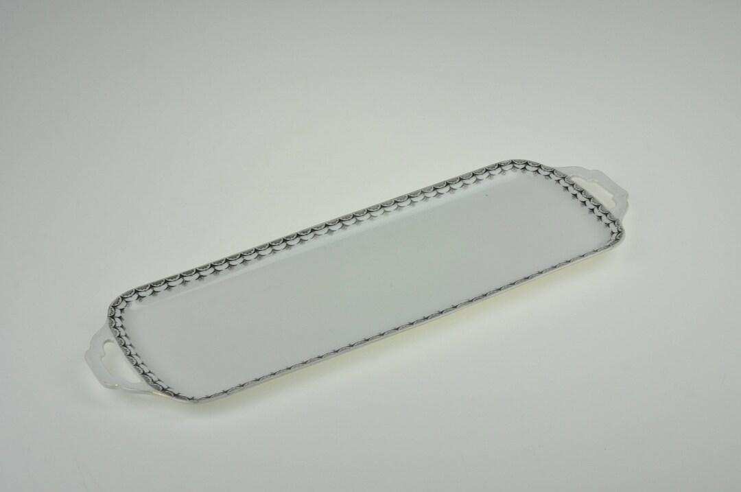 Vintage Porcelain Serving Tray, Vintage Rectangular Tray, Porcelain ...