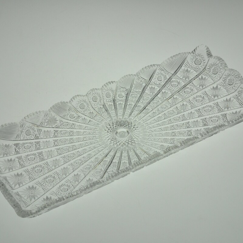Cut Glass Tray - Etsy