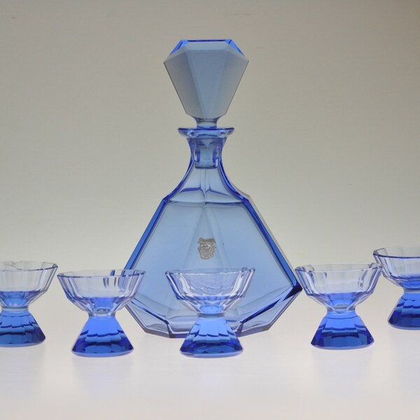 Bohemian Glass Decanter - Etsy