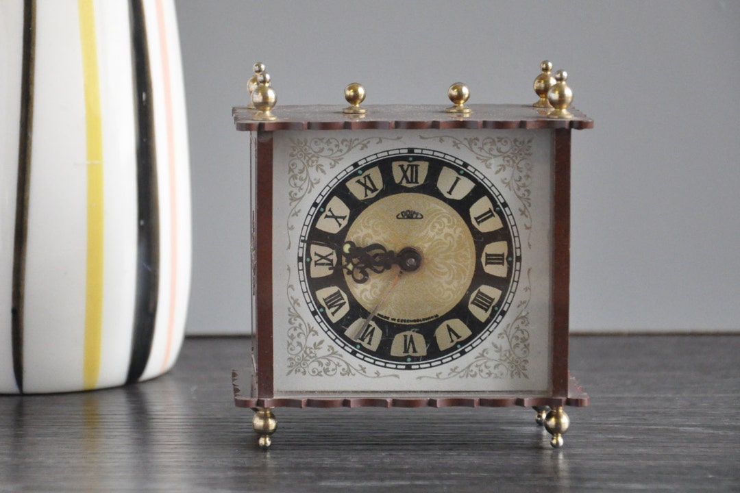 Prim Brown Alarm Clock, Alarm Clock Vintage, Retro Alarm Clock, Mid ...