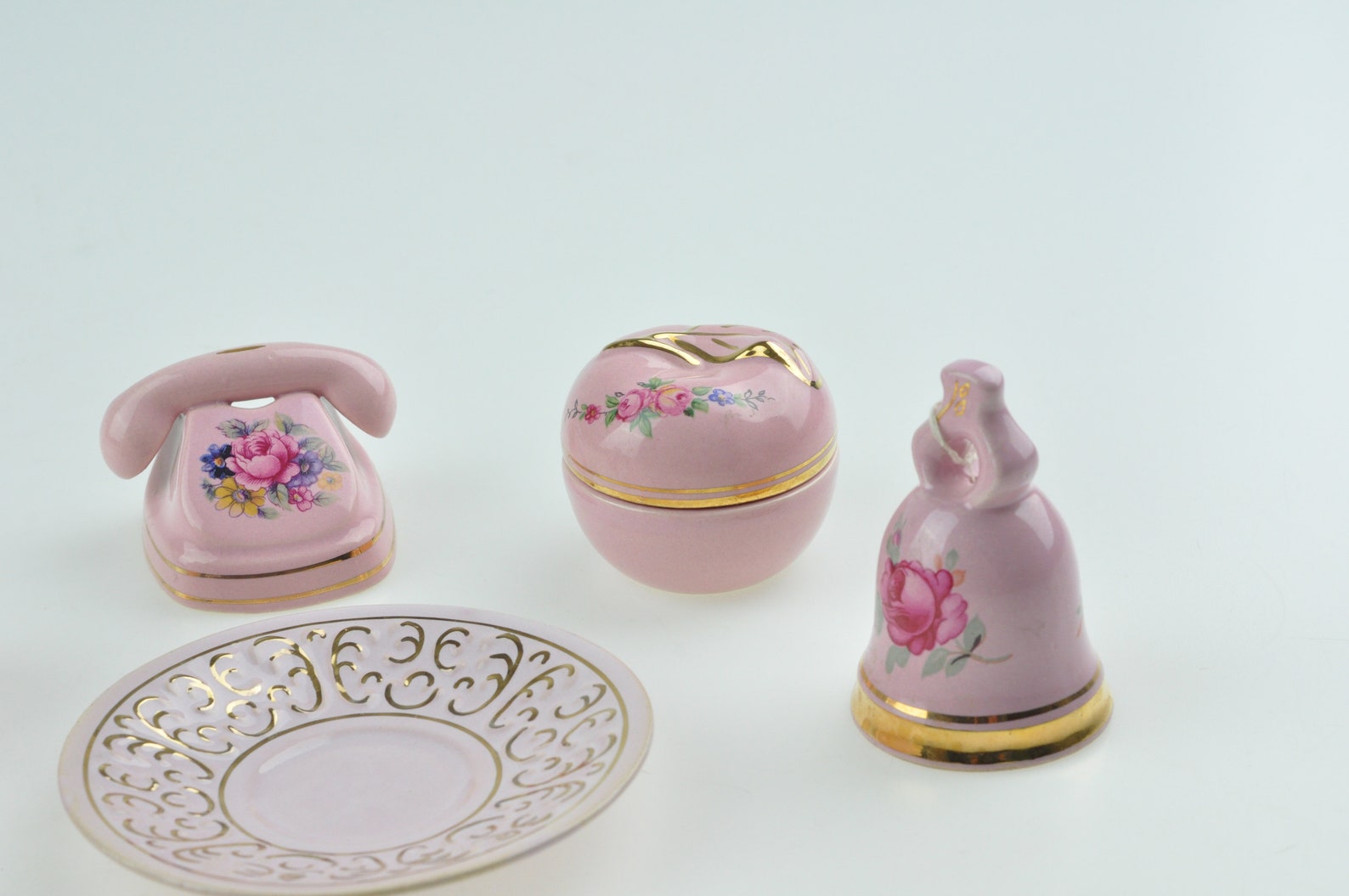 Collection of Pink Porcelain Miniatures Pink Porcelain Set - Etsy