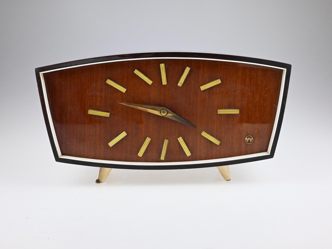Vintage Weimar Germany Mantel Clock, Mid Century Clock,wooden Clock ...