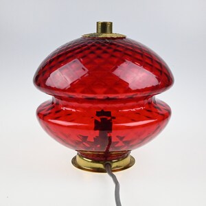 Vintage Mood Lamp, Mid Century Lamp, Bedside Lamp, Mid Century Glass ...