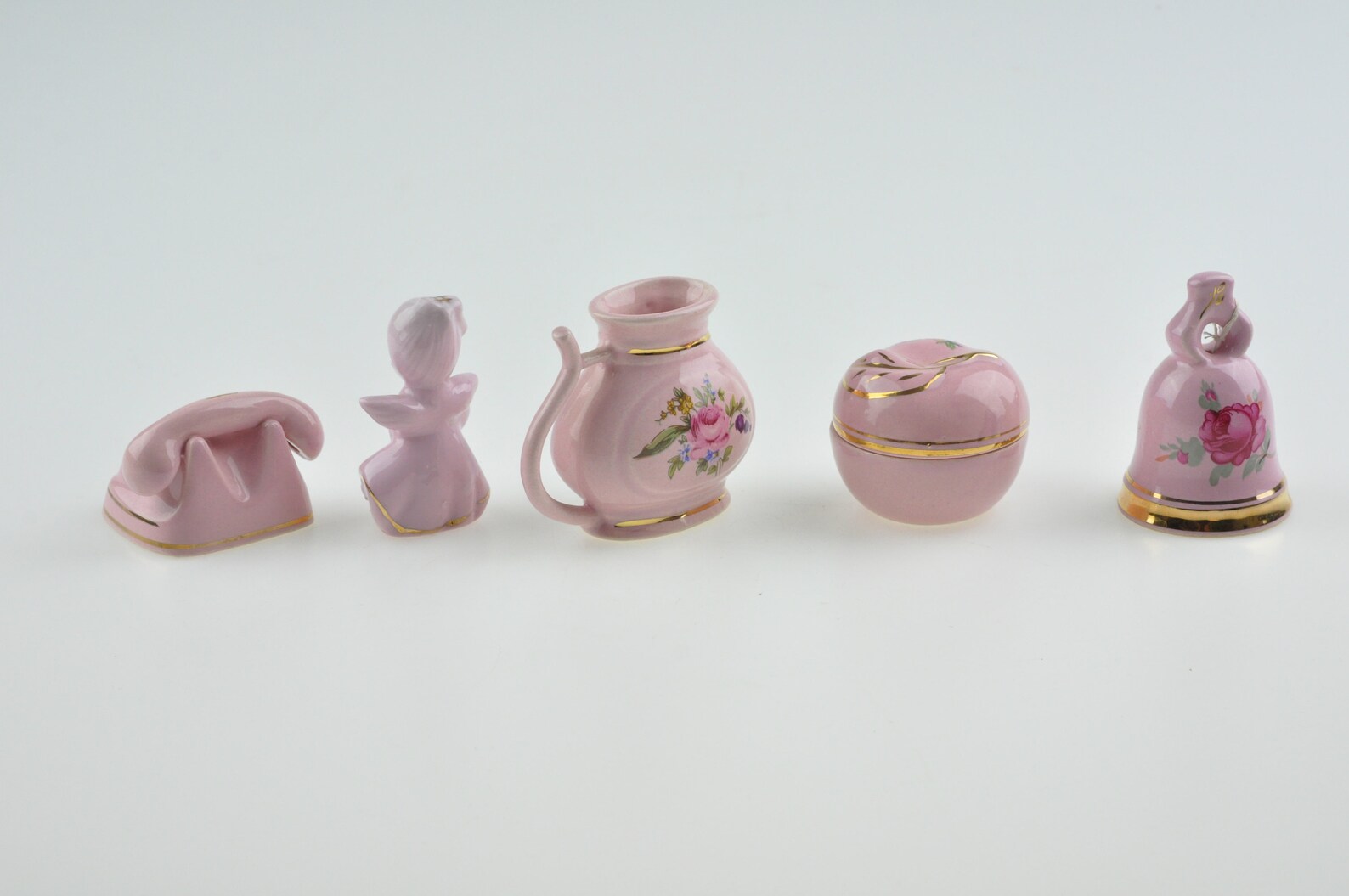 Collection of Pink Porcelain Miniatures Pink Porcelain Set - Etsy