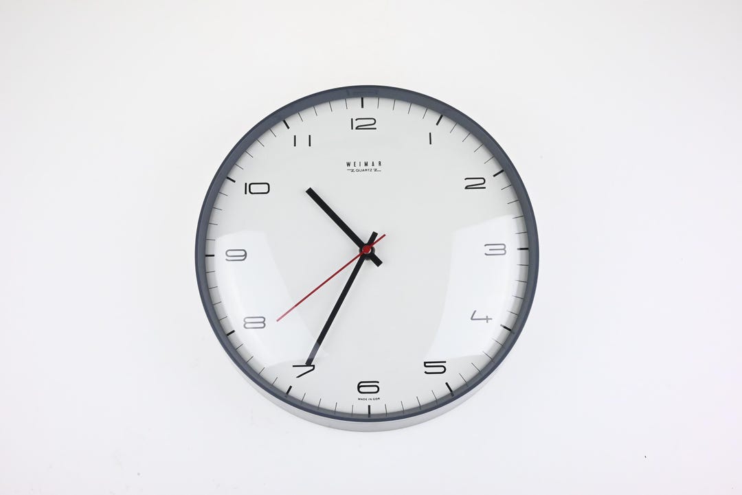 Vintage Weimar Quartz Wall Clock, Mid Century Clock, Vintage Quartz ...