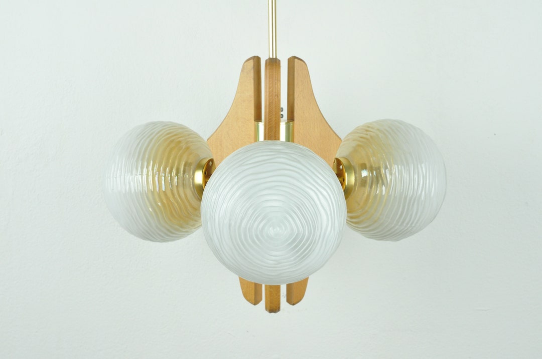 3 Light Mid Century Ceiling Lamp, Mid Century Lighting, Mid Century ...