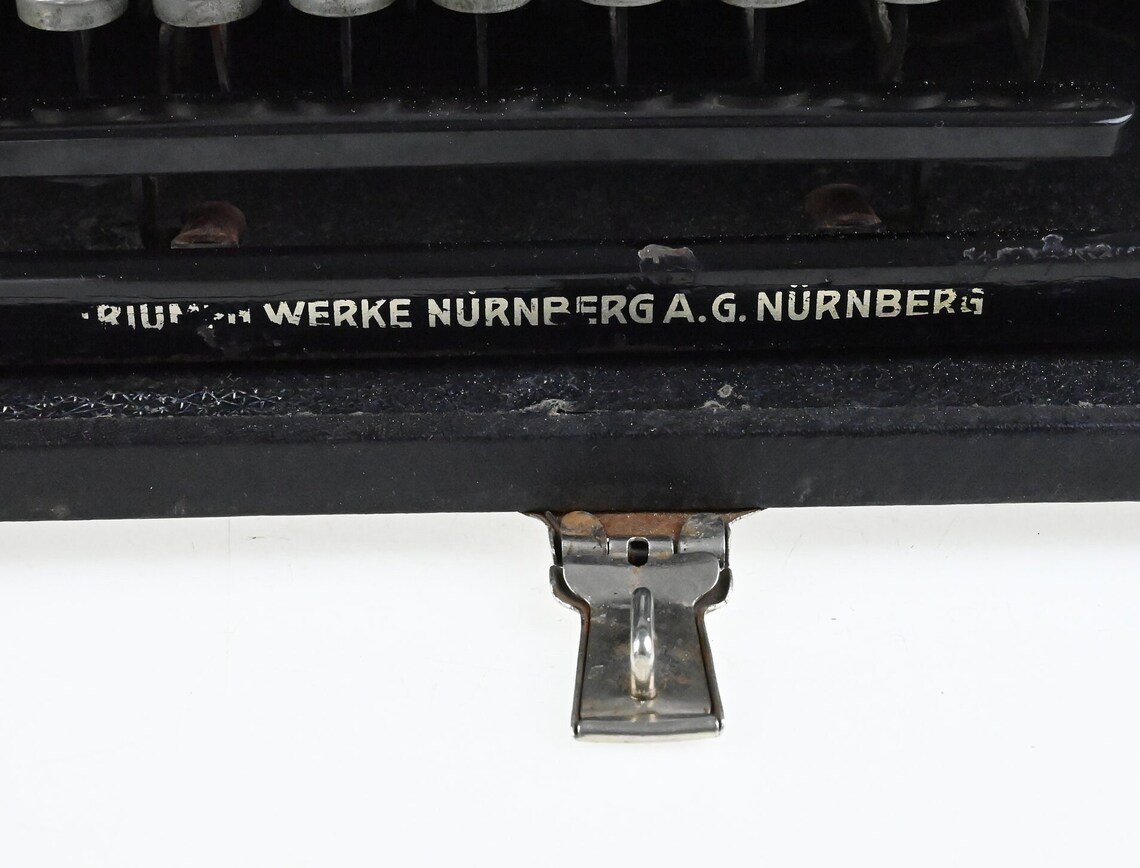 Vintage Triumph Portable Typewriter, German Working Typewriter ...