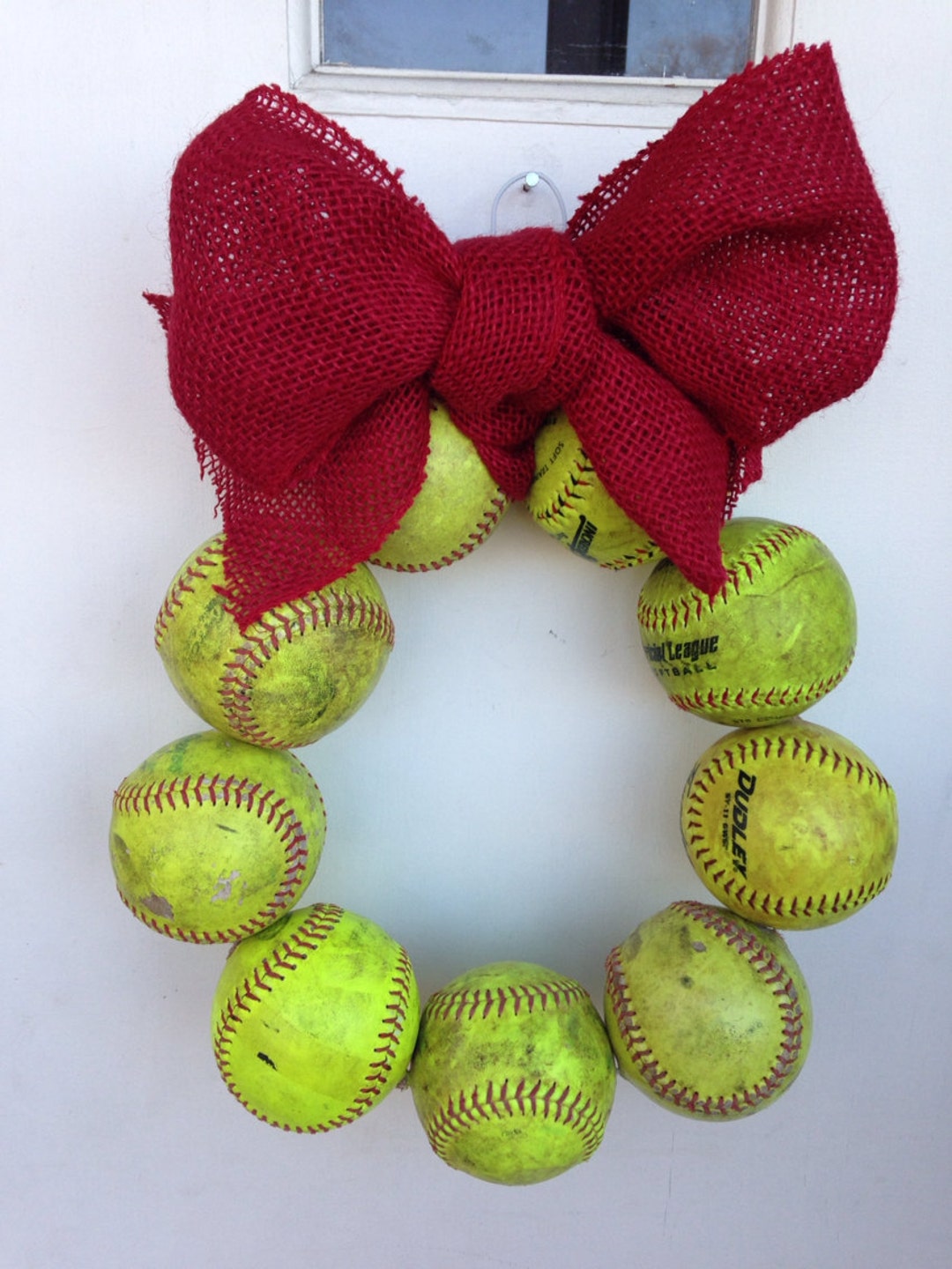 Burlap Softball Wreath - Etsy