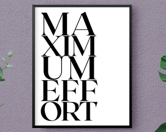 Success is Dependent on Effort Instant Download Quote Print Printable ...