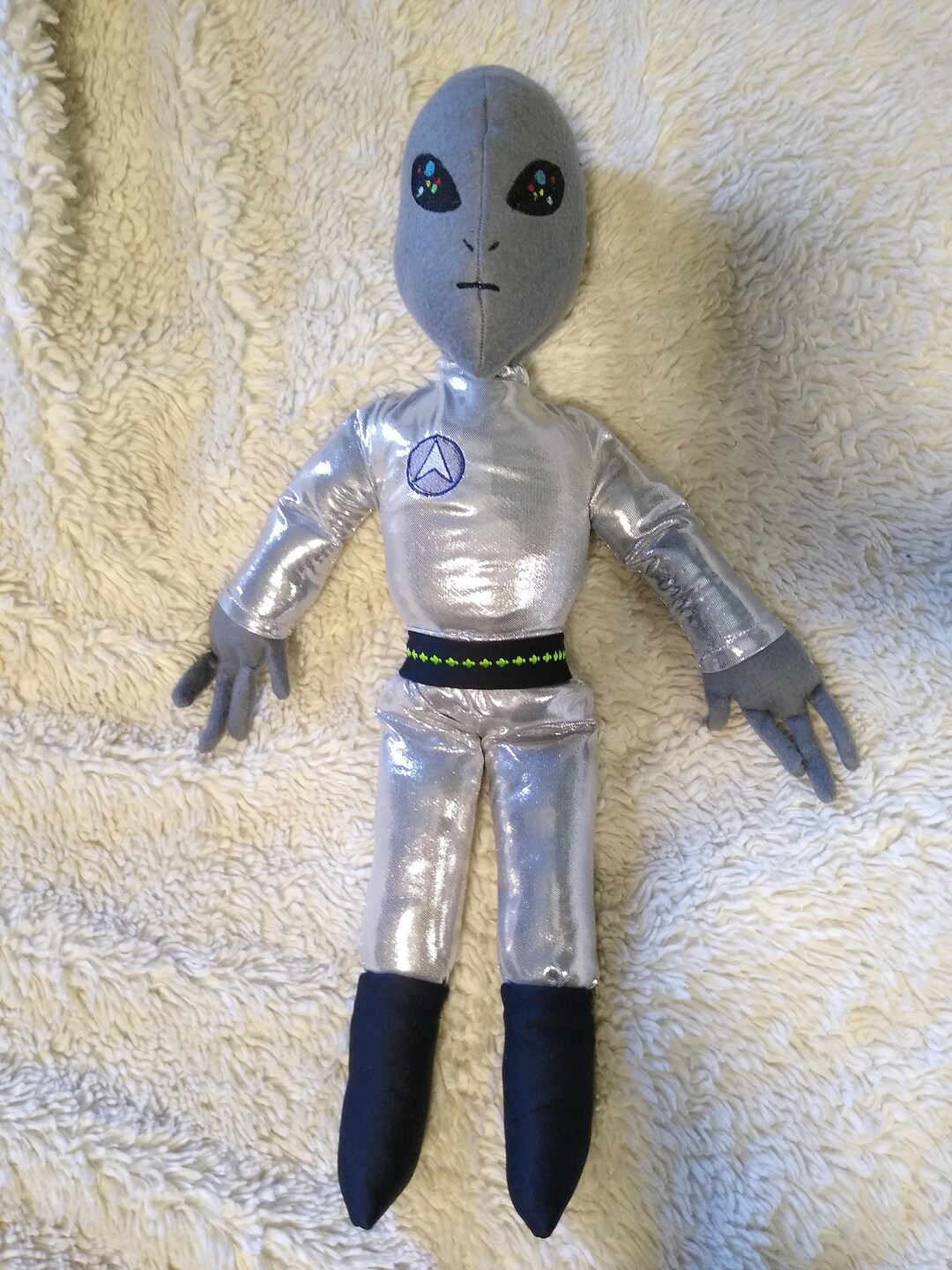Alien Plush Doll With Suit, Grey Alien ET Doll, Zeta Reticuli Soft Doll ...