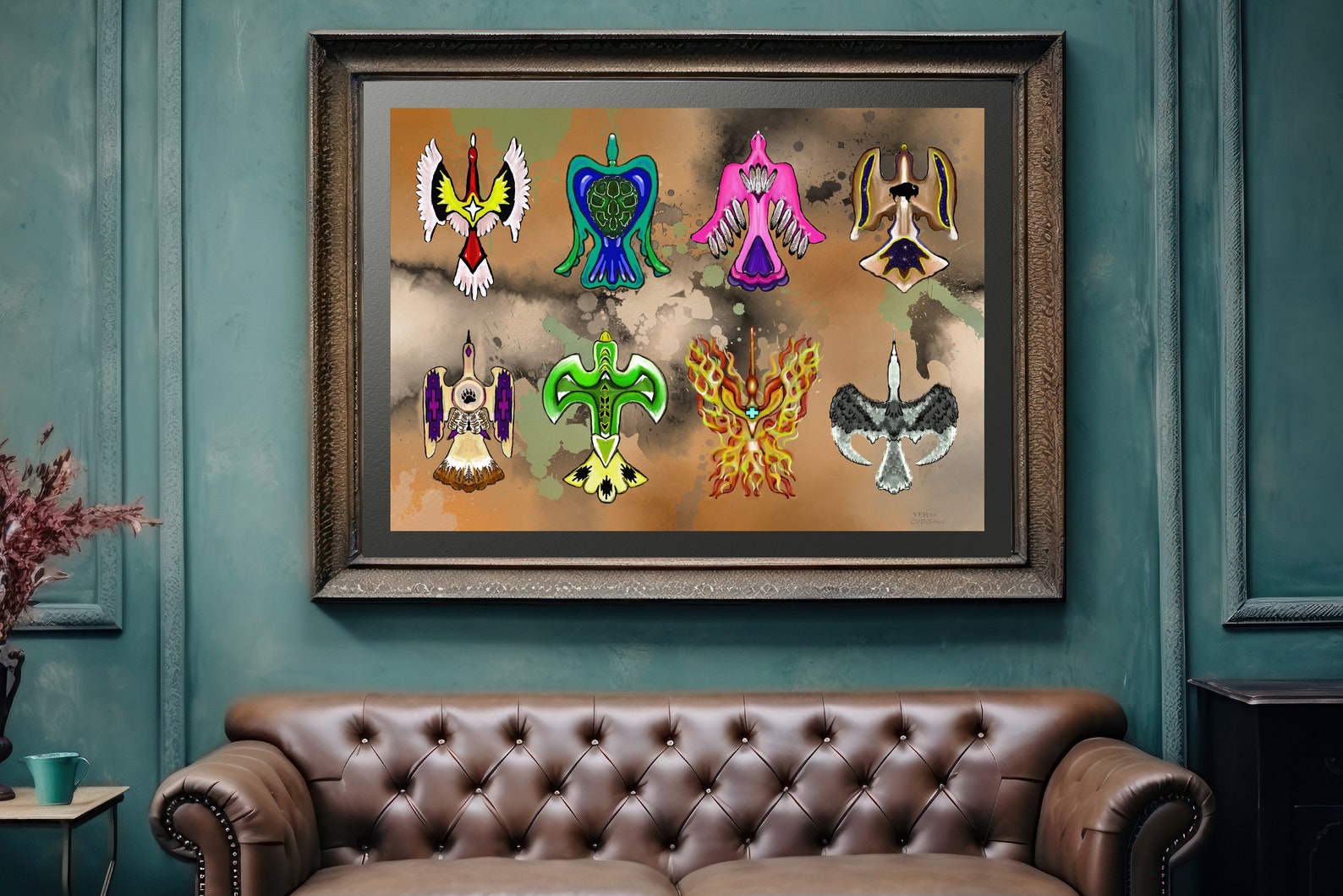 Water Birds Native American Print Waterbird Art Poster Water Bird Wall ...