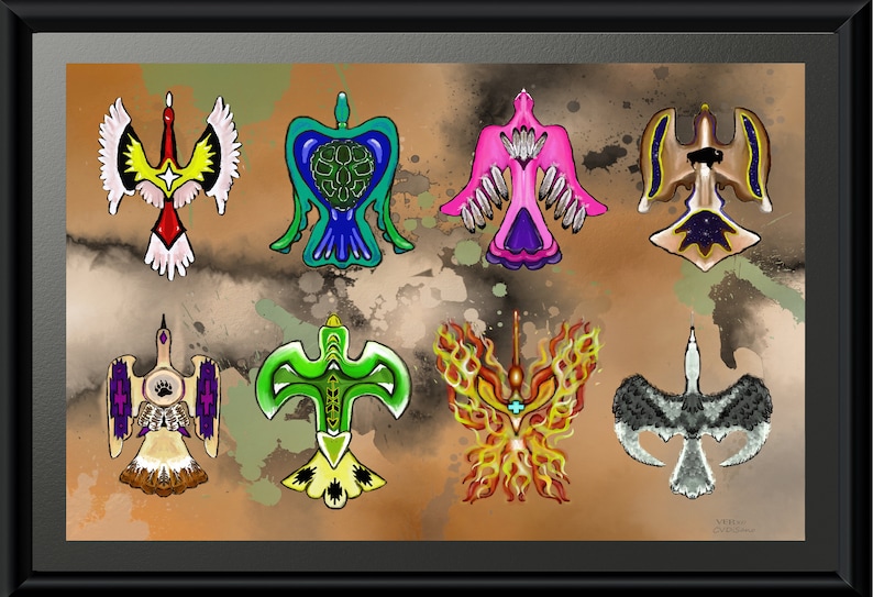 Water Birds Native American Print Waterbird Art Poster - Etsy