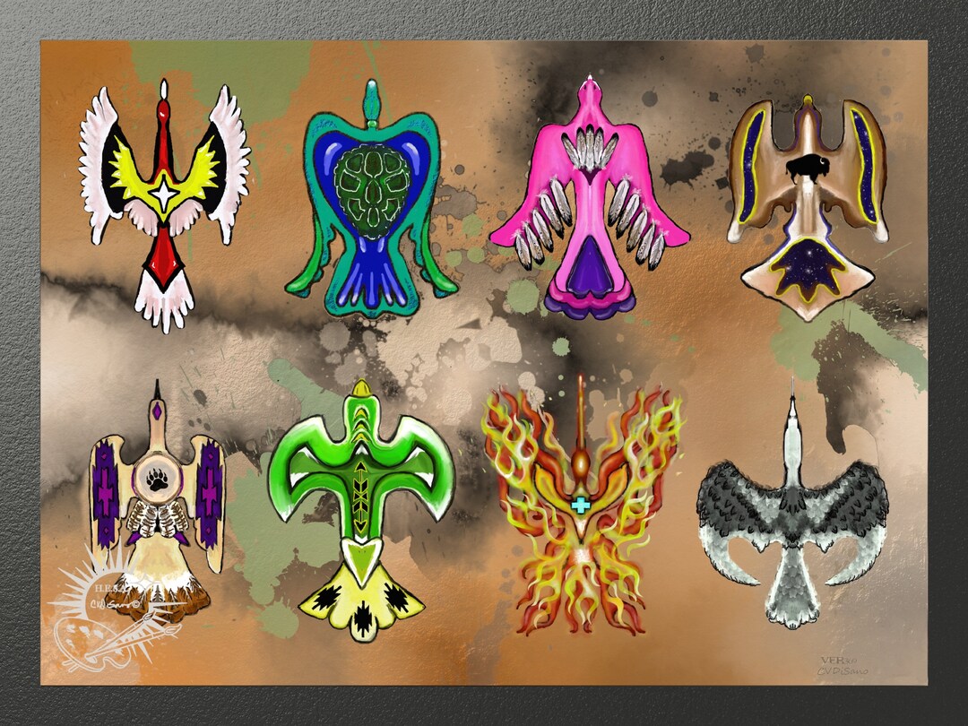 Water Birds Native American Print Waterbird Art Poster Water Bird Wall ...