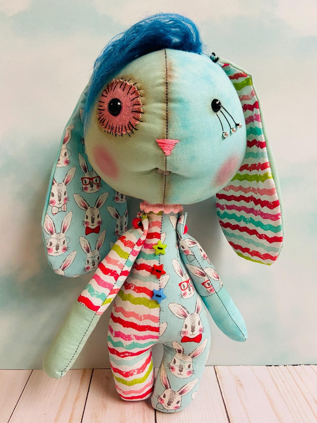 Personalized Bunnies, Unique Doll, Handmade Bunny, Stuffed Animals ...