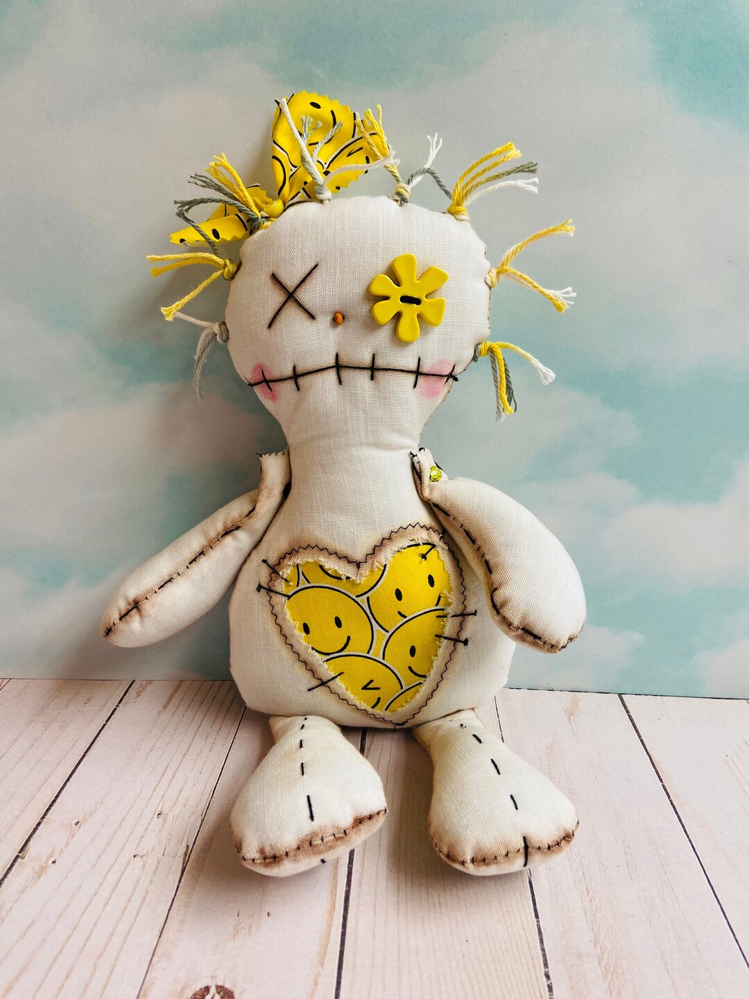 Handmade Monster Art Doll, Creepy Gothic Plush Doll - Etsy