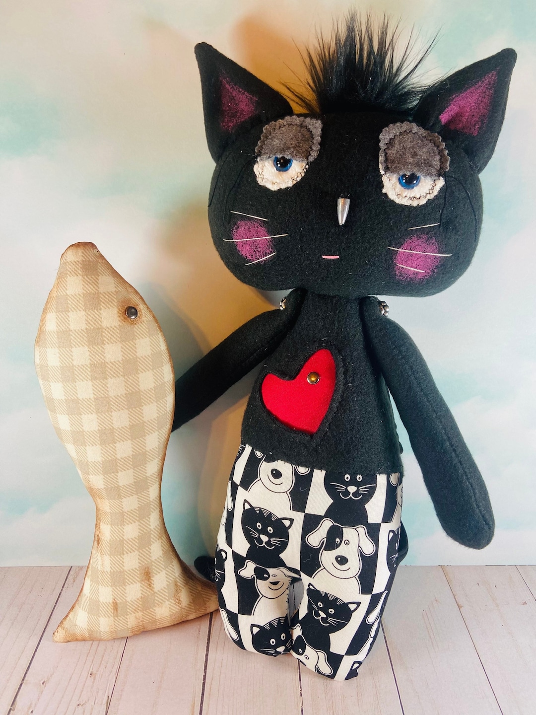 Cat Dolls, Handmade Dolls, Art Dolls, Hand Sewn Cat, Hand Sewn Dolls ...
