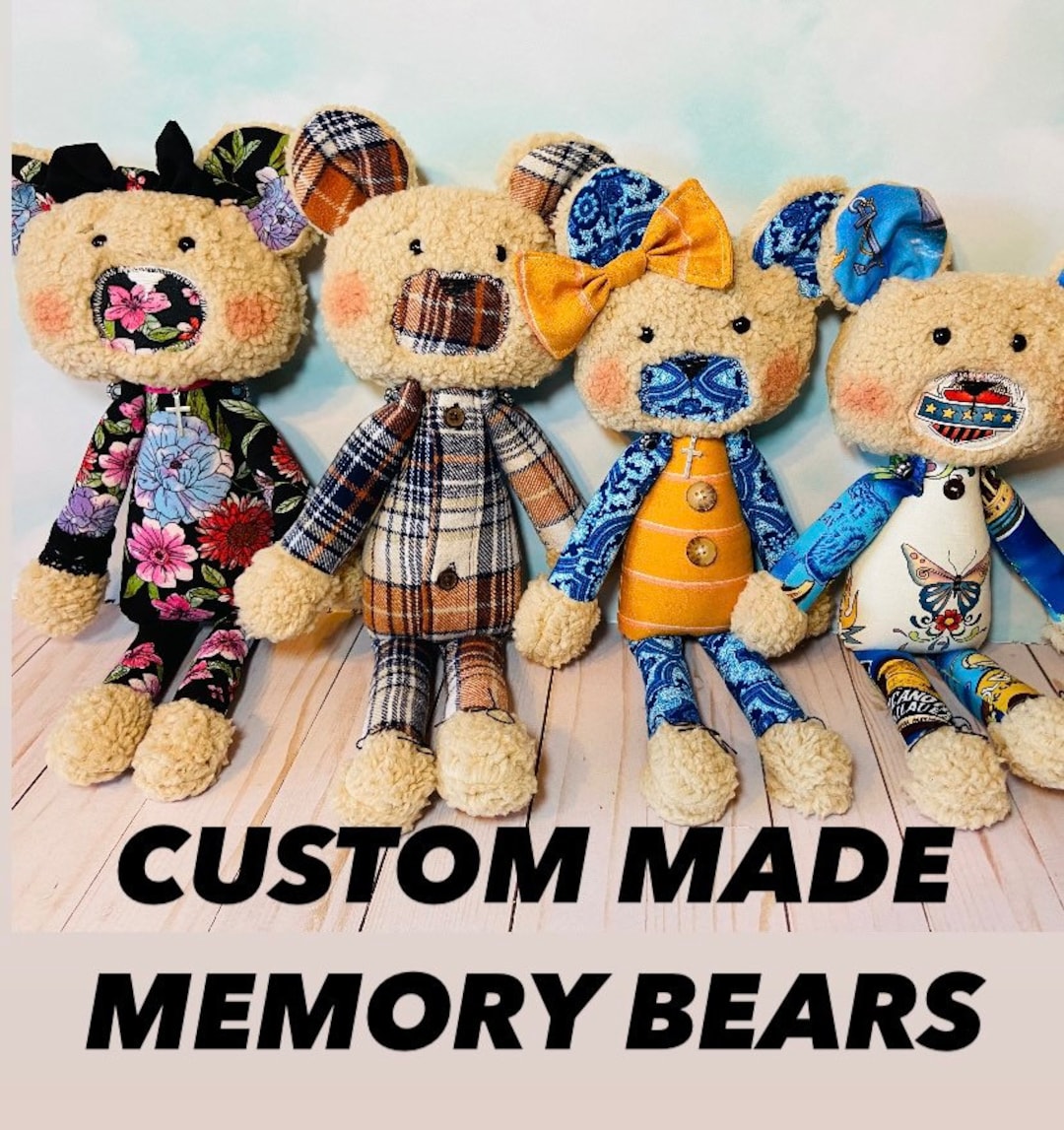 Memory Bear, Memorial Bear, Teddy Bear, Memory Bear From Clothing ...